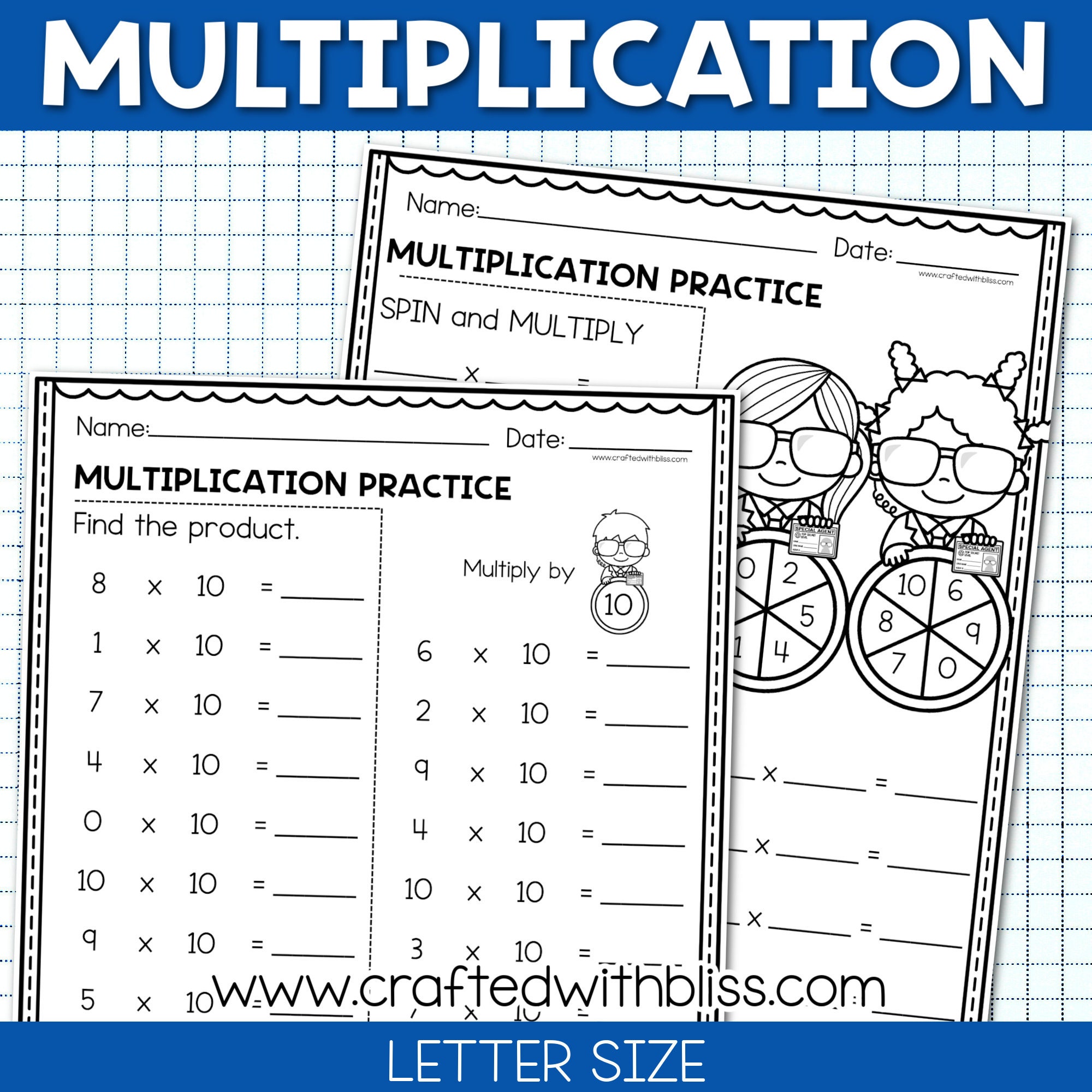 Math Multiplication Facts First-third Grade Practice Pages | Homework ...