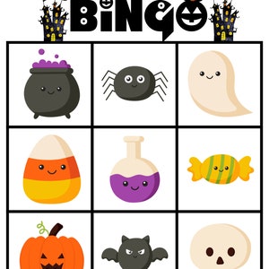 Halloween Bingo for Classroom Game Preschool Kindergarten (10 Cards) - Etsy