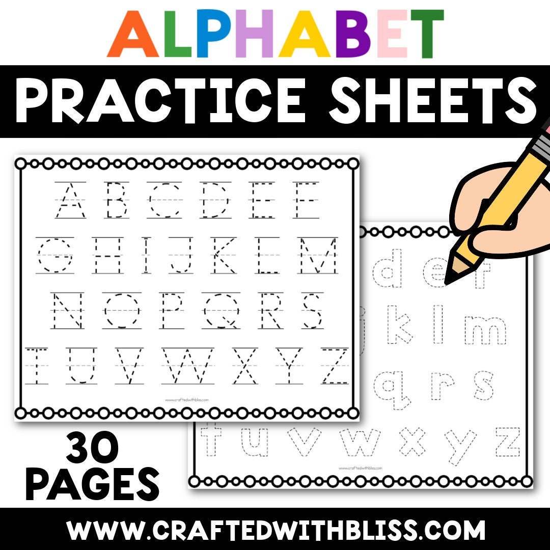 30 Alphabet Tracing Activities: Trace, Q-tip, Cursive, Write Worksheets ...