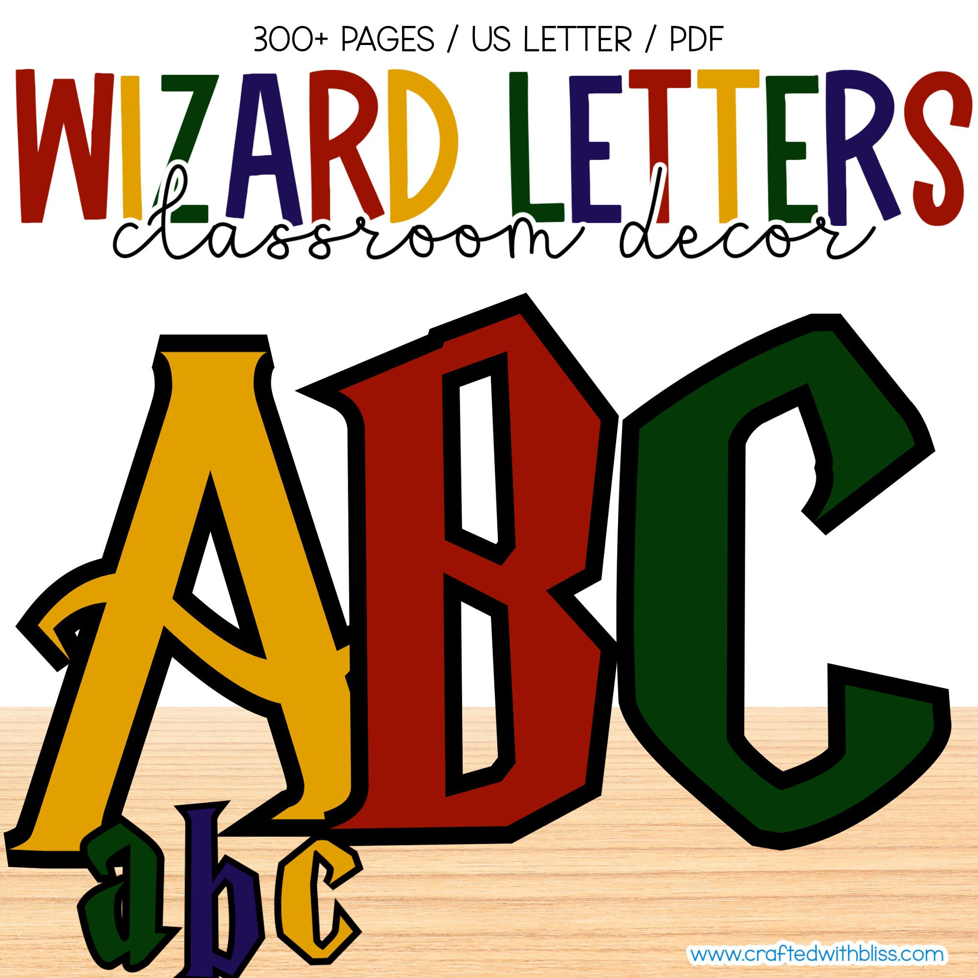 Wizard Letters | Classroom Decor | Bulletin Board Decor | Wizard Theme ...