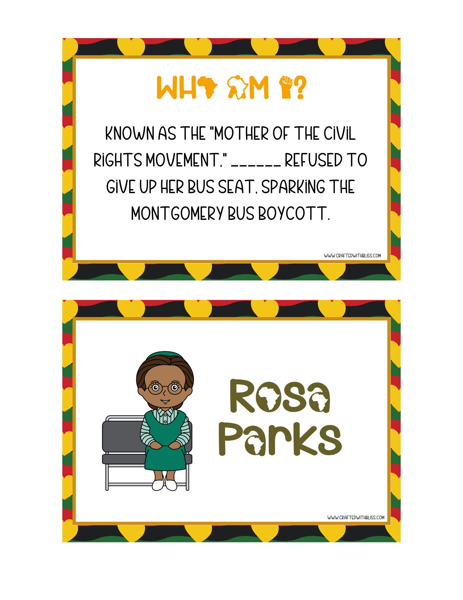 Who Am I Interactive Black History Month Theme Bulletin Board Kit Door ...