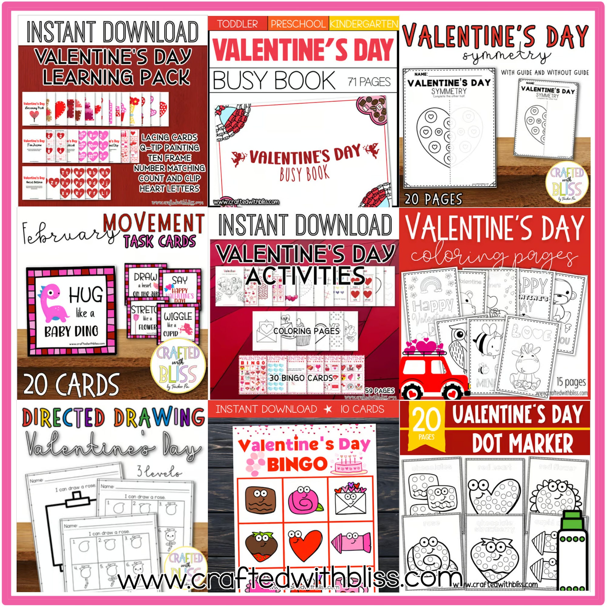 February Preschool-kindergarten Bundle, February Kindergarten ...