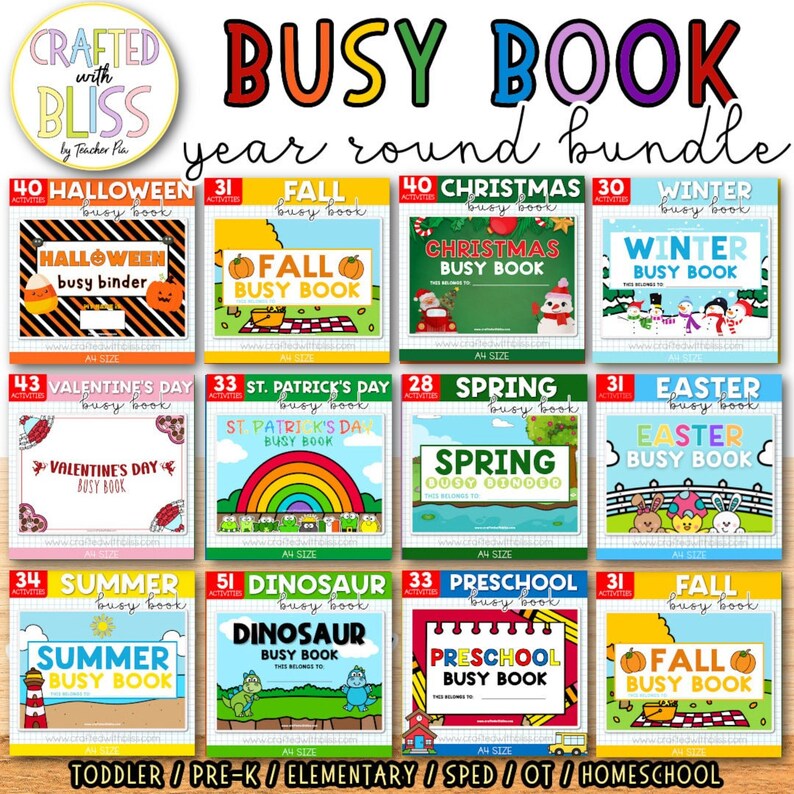 Busy Book Mega Bundle Preschool Kindergarten Toddler - Etsy