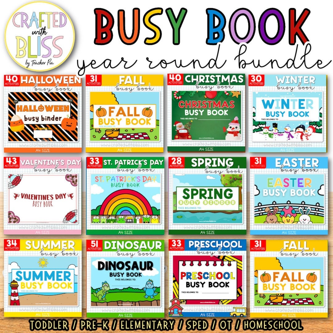 Busy Book Mega Bundle Preschool Kindergarten Toddler - Etsy