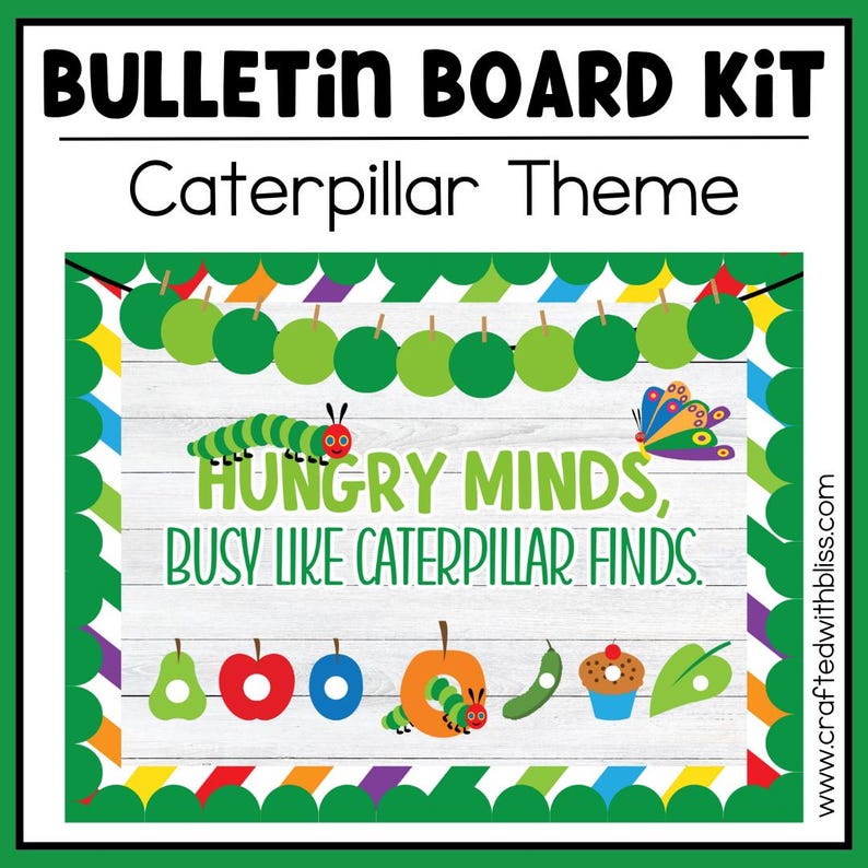 Hungry Minds Caterpillar Theme Bulletin Board Kit - Etsy