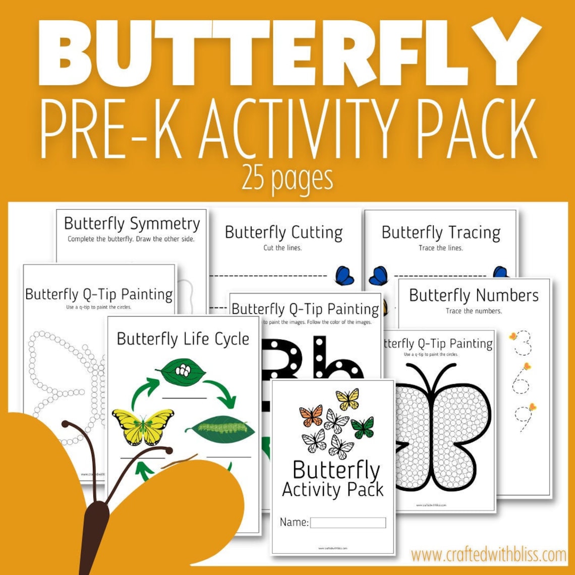 Butterfly Activity Pack, Butterfly Printable for Pre-k, Science ...