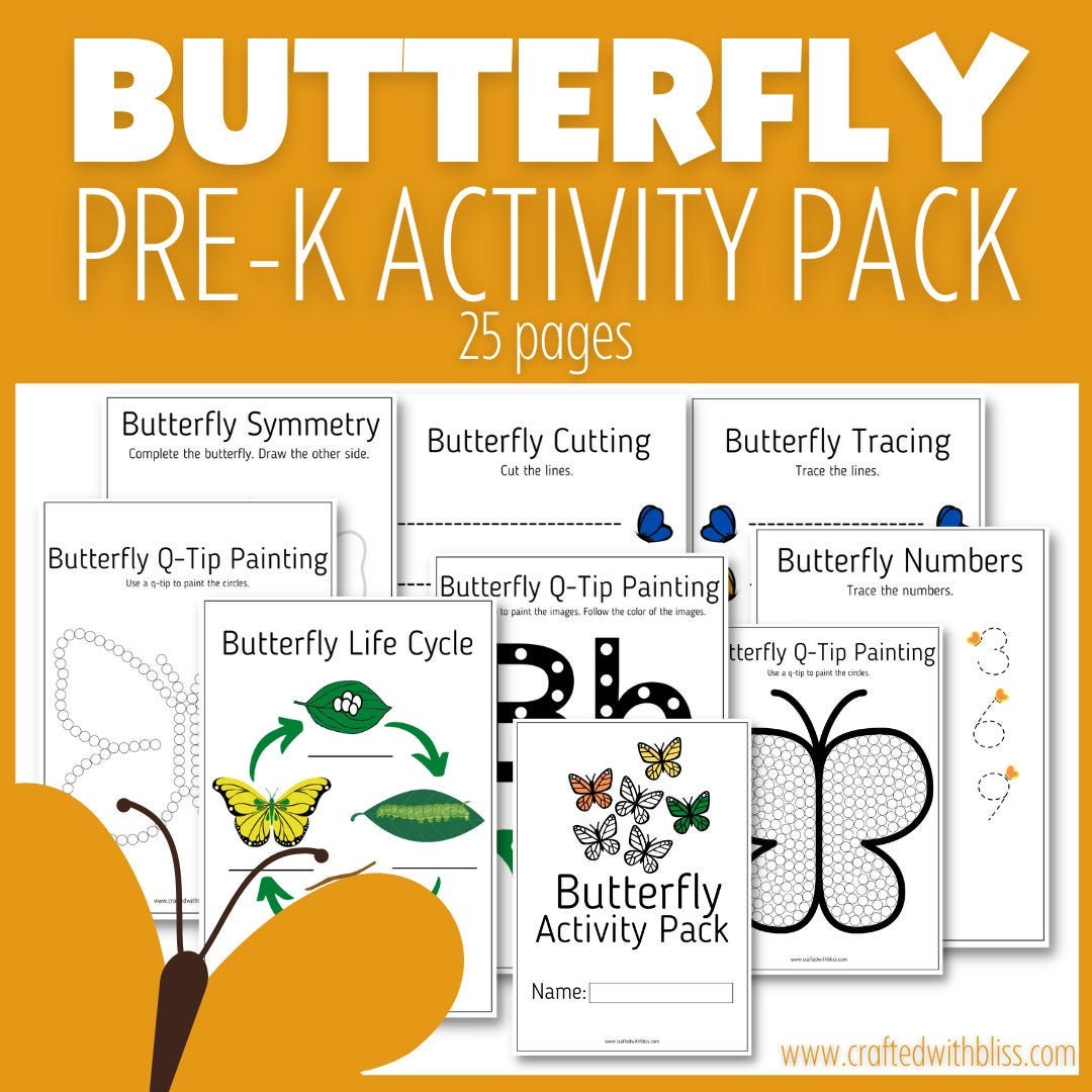 Butterfly Activity Pack, Butterfly Printable for Pre-k, Science ...