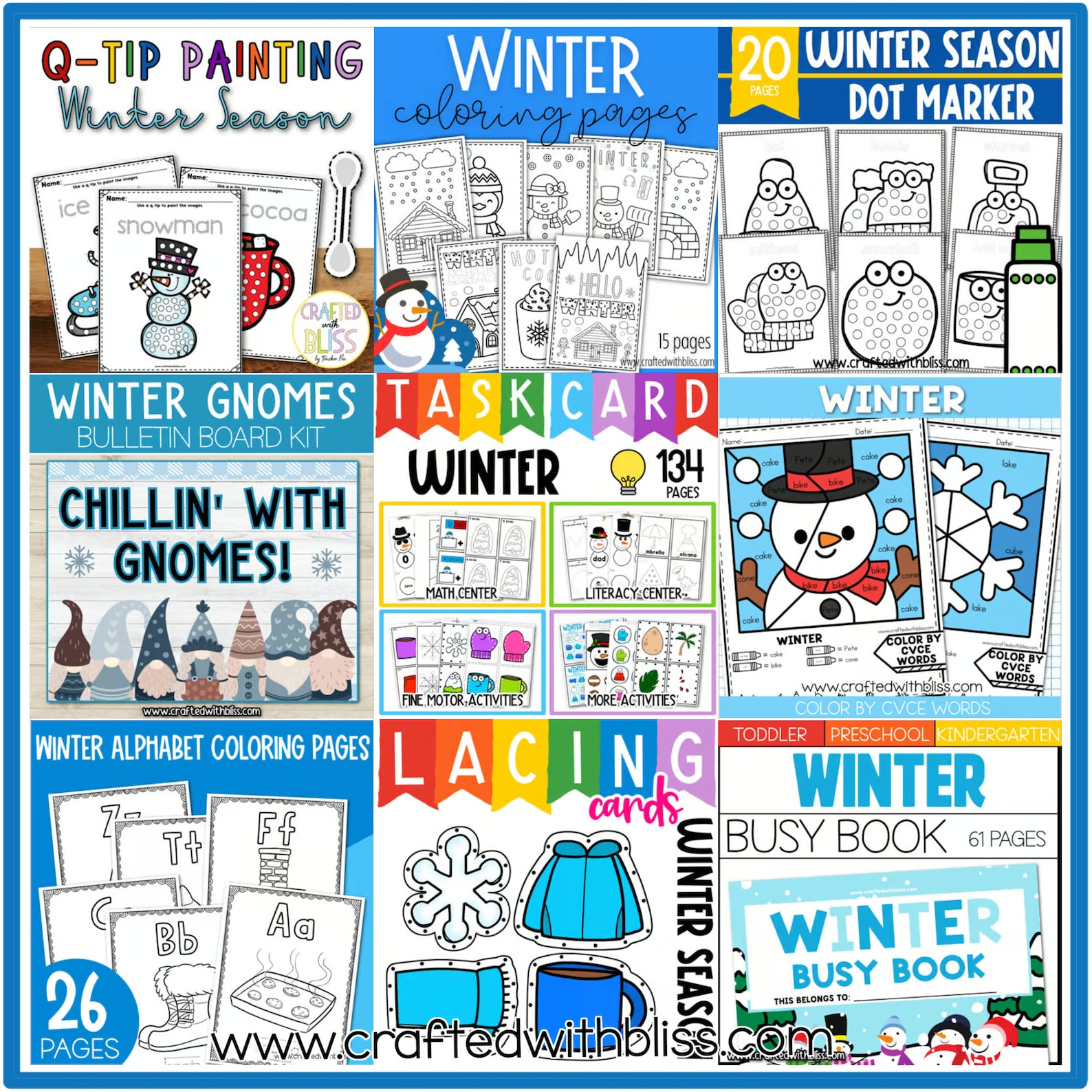 January Preschool-kindergarten Bundle, January Kindergarten Activities ...