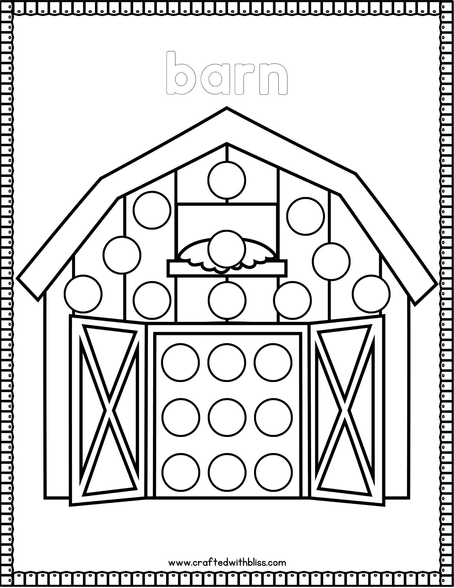 Farm Do-a-dot Marker Fine Motor Printable Dot Painting for Toddlers - Etsy