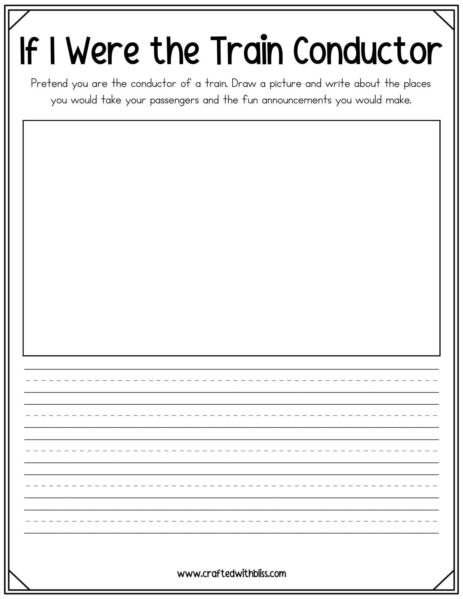 Build A Train Craft and Writing Prompt K-3 Center Morning Work - Etsy