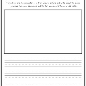 Build A Train Craft and Writing Prompt K-3 Center Morning Work - Etsy