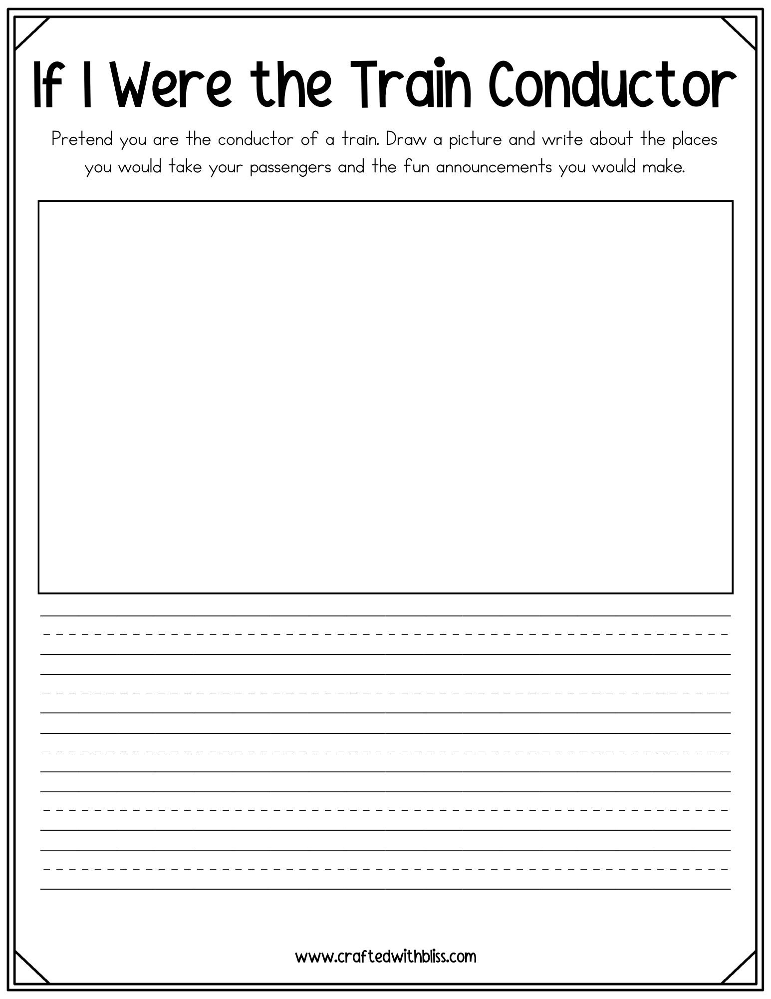 Build A Train Craft and Writing Prompt K-3 Center Morning Work - Etsy