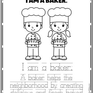 Community Helper Color and Trace Social Studies Kindergarten Community ...