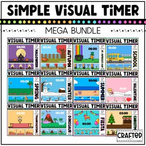Year Round Visual Timer Countdown Classroom Management Tool Mega Bundle ...