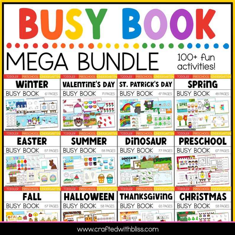 Busy Book Mega Bundle Preschool Kindergarten Toddler - Etsy