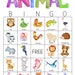 50 Animal Party Bingo Cards Classroom Game, Bingo Game, Animal Party ...