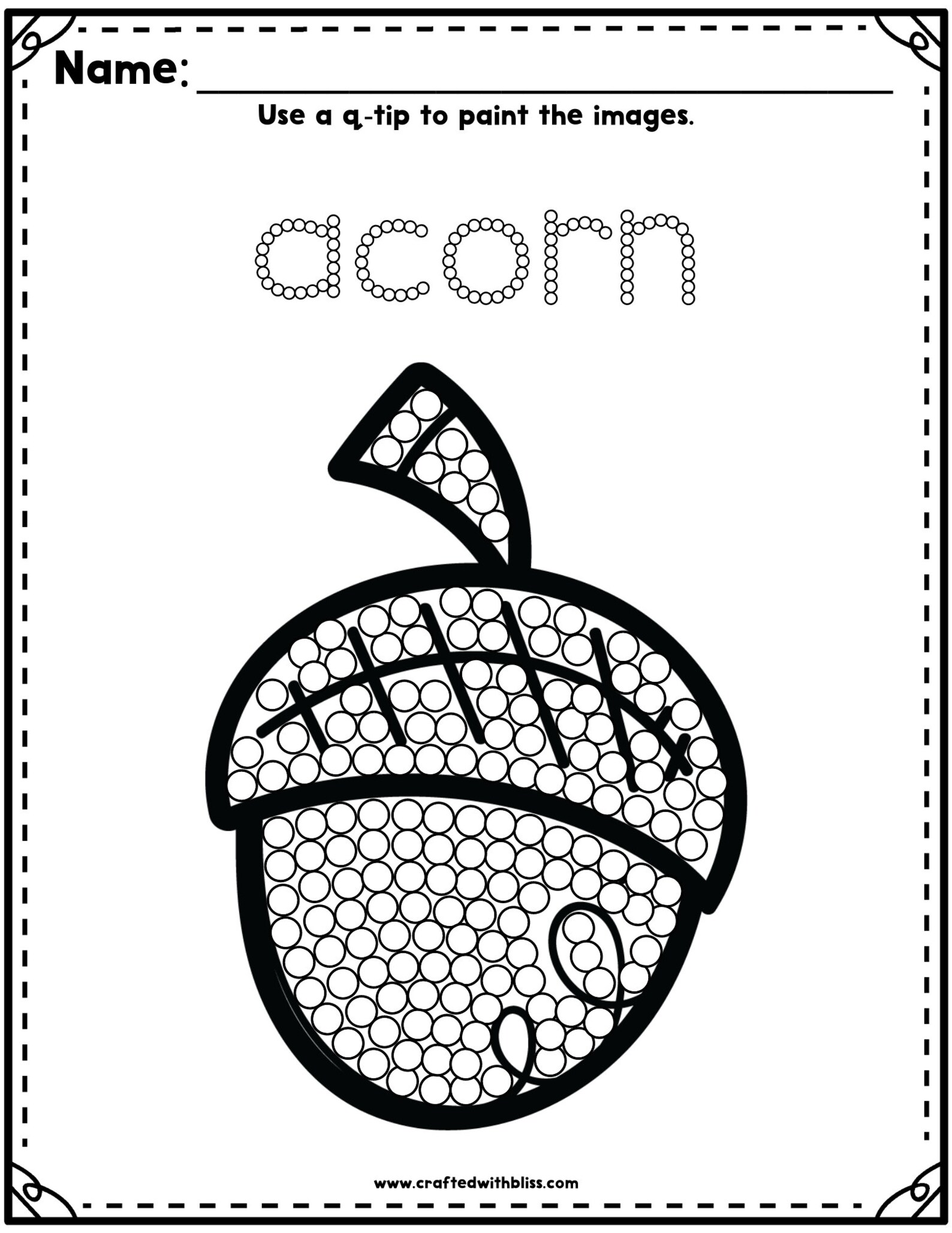 Q-tip Painting - Fall Craft - Etsy