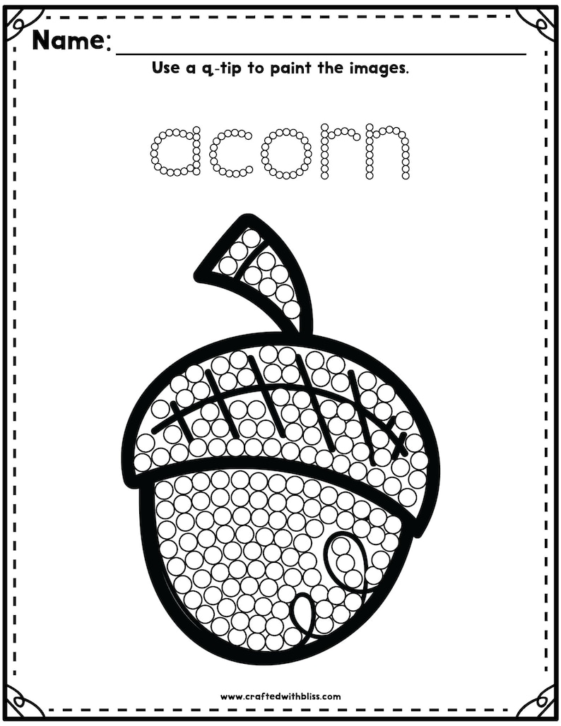 Q-tip Painting - Fall Craft - Etsy