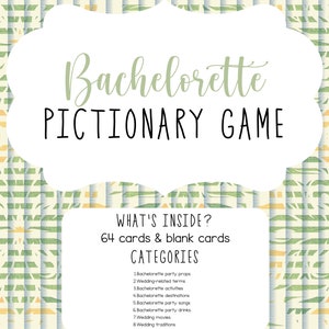 The Ultimate Bachelorette Pictionary Game - 64 Cards | Ice Breaker ...