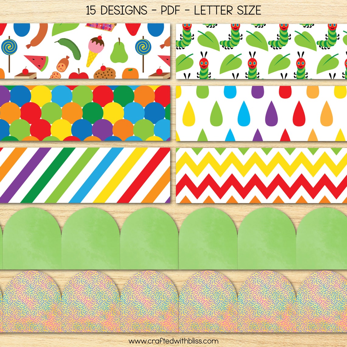 The Ultimate Hungry Caterpillar Bulletin Board Borders Mini Bundle | 15 ...
