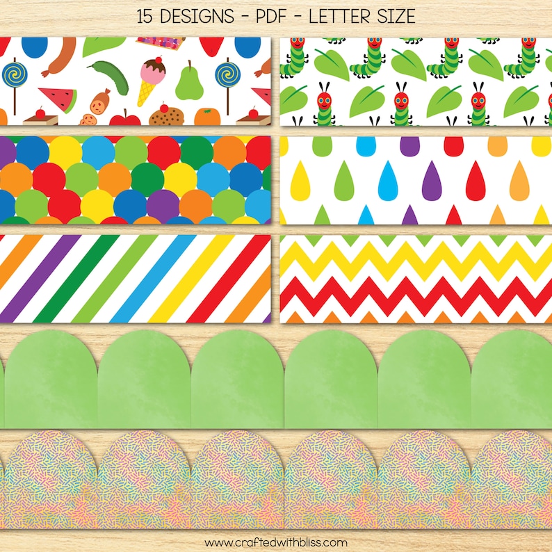 The Ultimate Hungry Caterpillar Bulletin Board Borders Mini Bundle | 15 ...