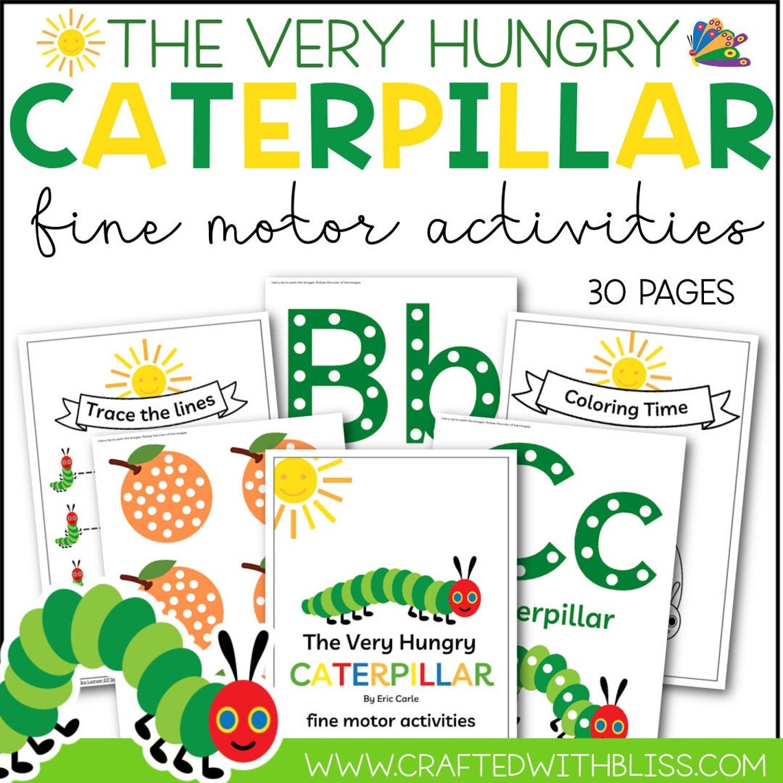 The Very Hungry Caterpillar Fine Motor Activity Preschool - Etsy