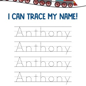 EDITABLE Kids Life Skills Tracing Printable, Custom Name Age Address ...