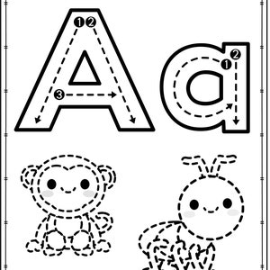 26 Pages Alphabet Tracing Mats, Alphabet Coloring Book Activities - A ...