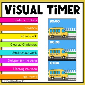 Back to School Visual Timer Classroom Management Tool Transition ...