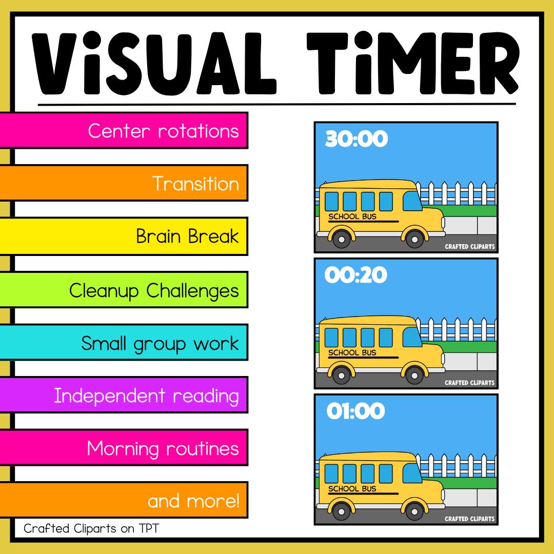 Back to School Visual Timer Classroom Management Tool Transition ...
