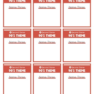 90's Party Theme 5 Second Game 50 Cards Fun Friday Ice Breaker Brain ...