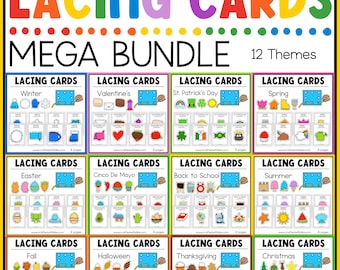 Montessori Continents Lacing Cards Lacing Toy Fine Motor Skills ...