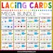 Lacing Cards Mega Bundle Fine Motor Skills Hole Punch Homeschool ...