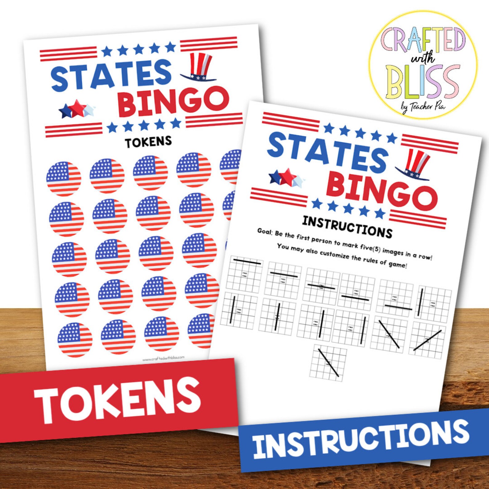 50 States Bingo Cards Classroom Game, Bingo Game, Party Game, Work ...