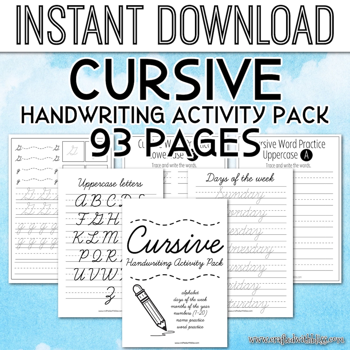 Cursive Pack Handwriting Activities - Etsy