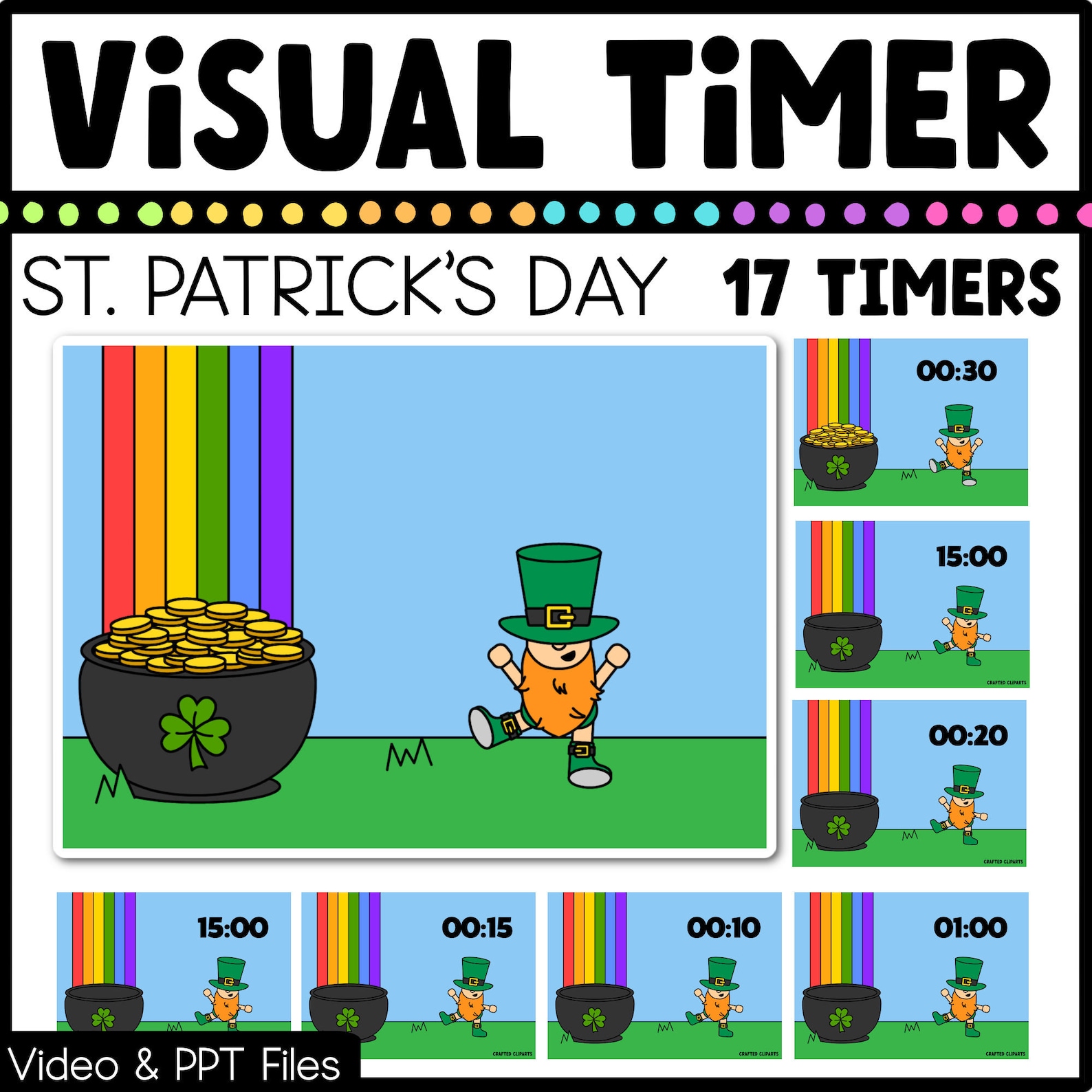 St. Patrick's Day Visual Timer Countdown Classroom Management Tool ...