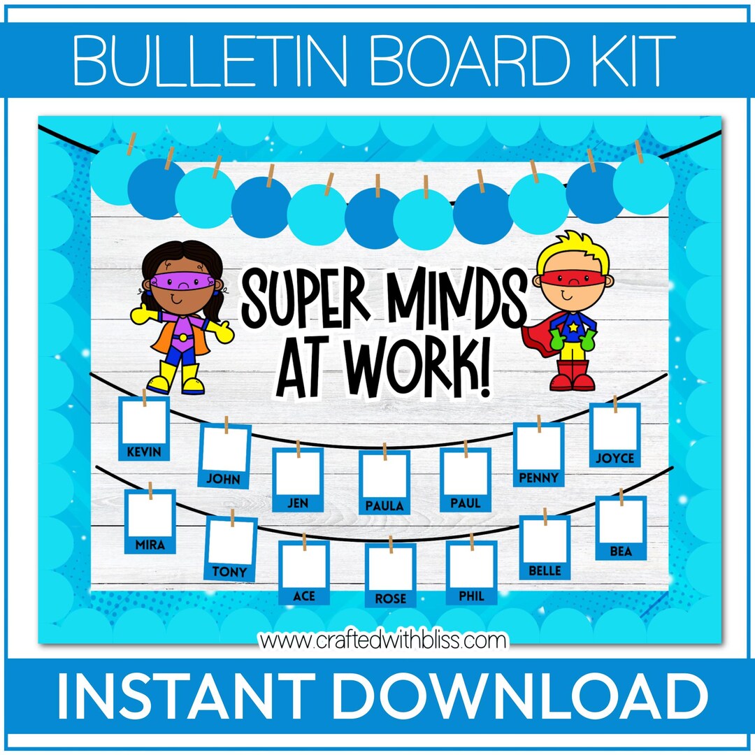 Superhero Theme Back to School Bulletin Board Kit | Classroom Decor ...