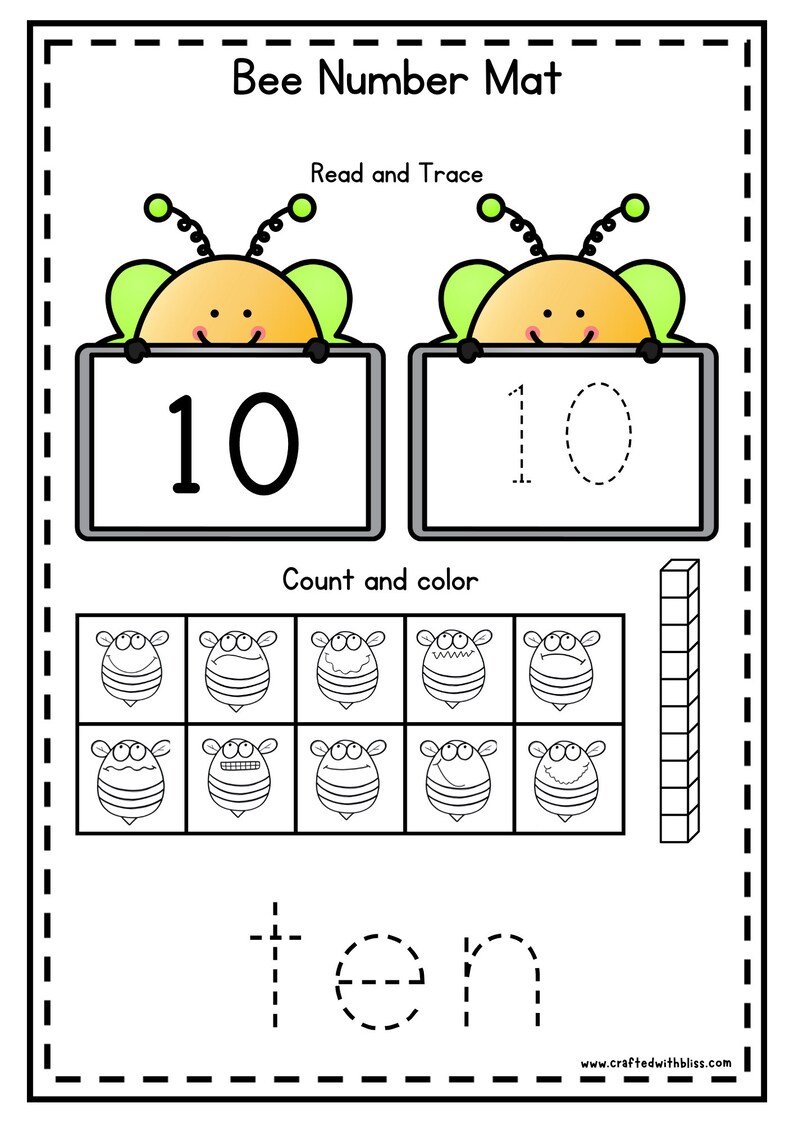 Busy Bee Printable Pack for Pre-k: Explore Literacy, Math, and STEM ...