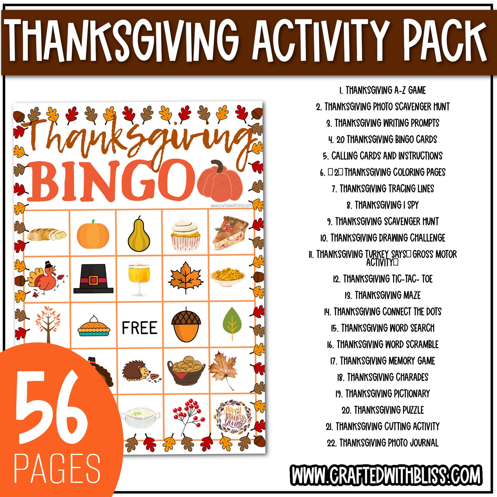 Thanksgiving Games Printable Thanksgiving Activities Games for Family ...