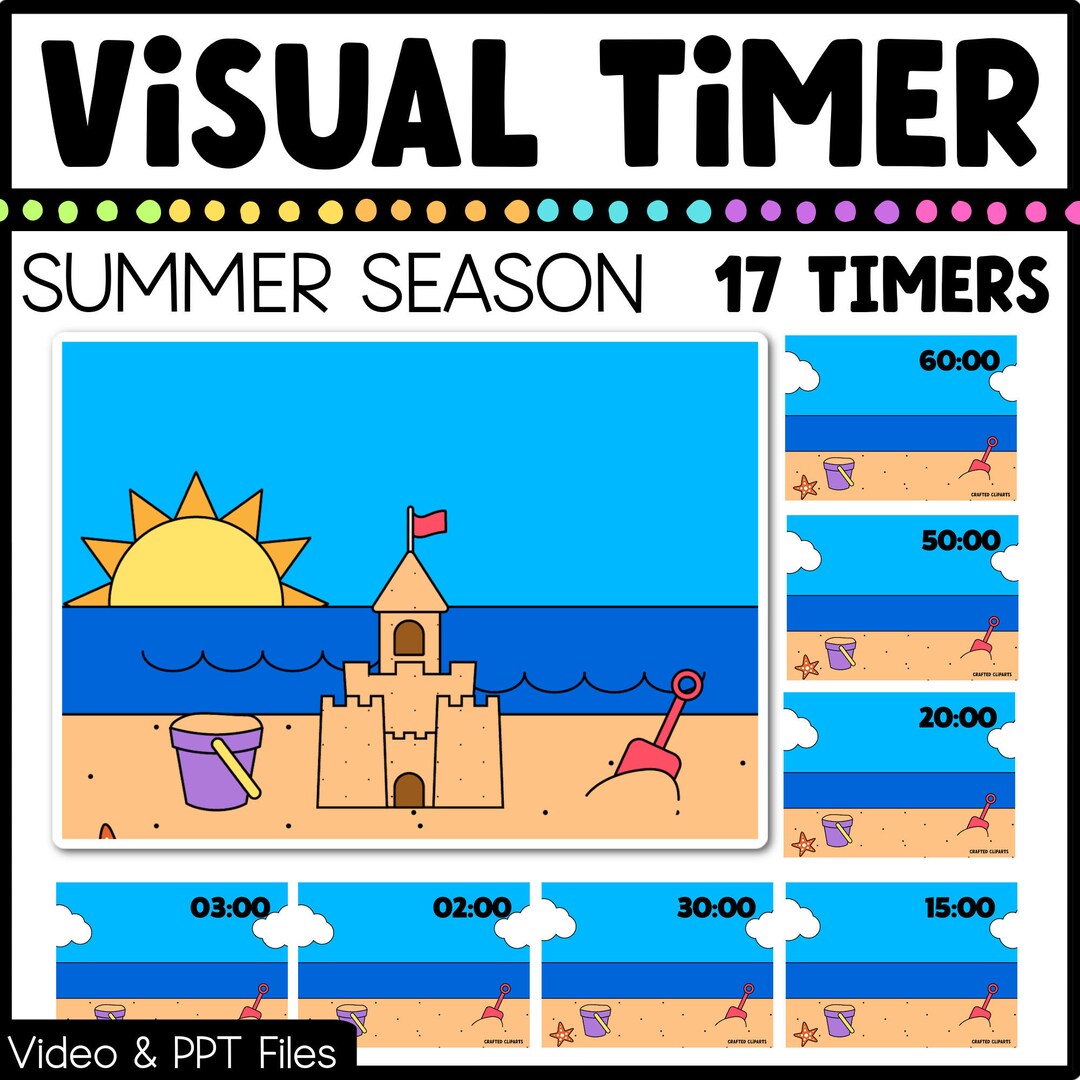 Summer Visual Timer Countdown Classroom Management Tool Transition PPT ...