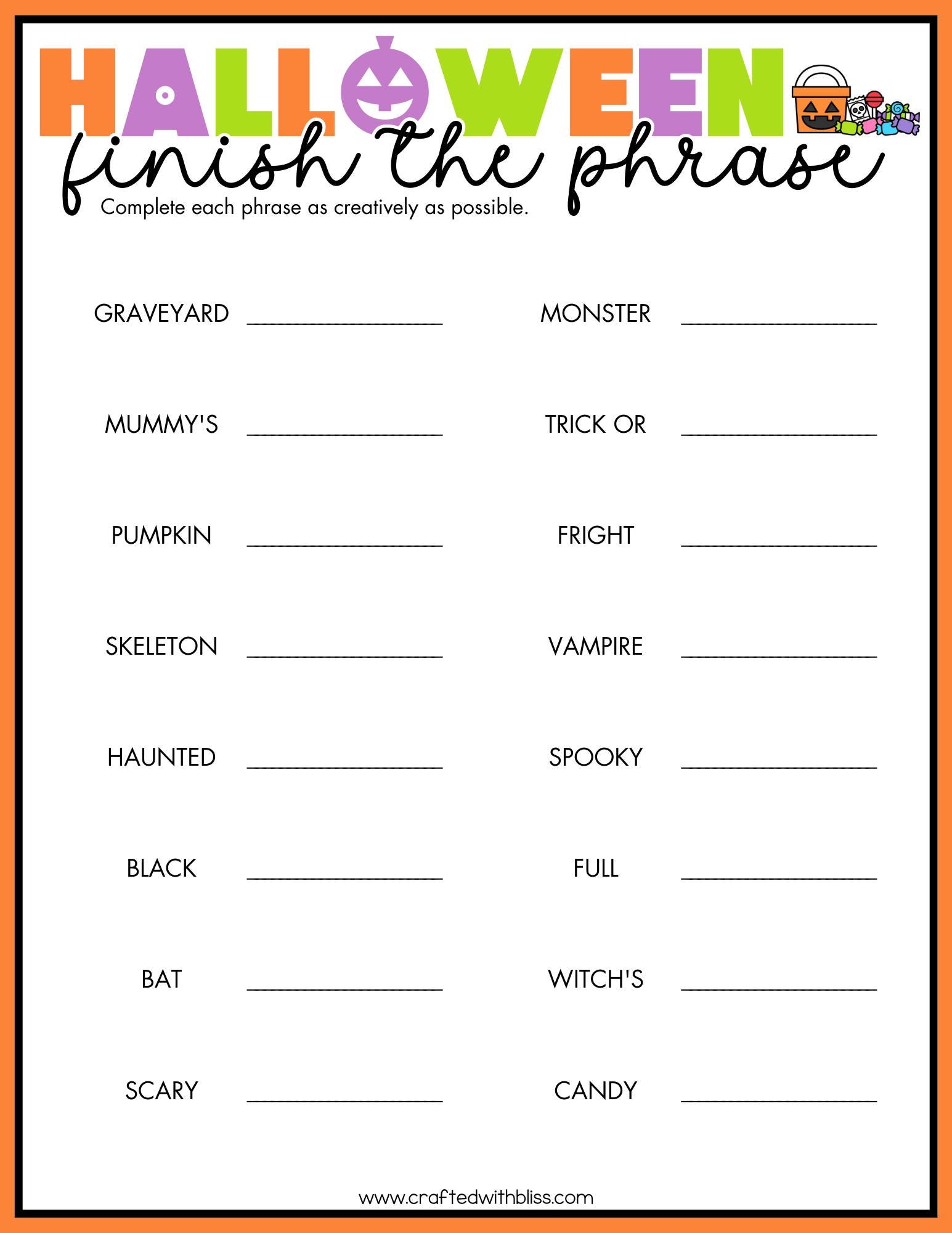 Printable Halloween Party Games for All Bundle 30+ Games - Etsy