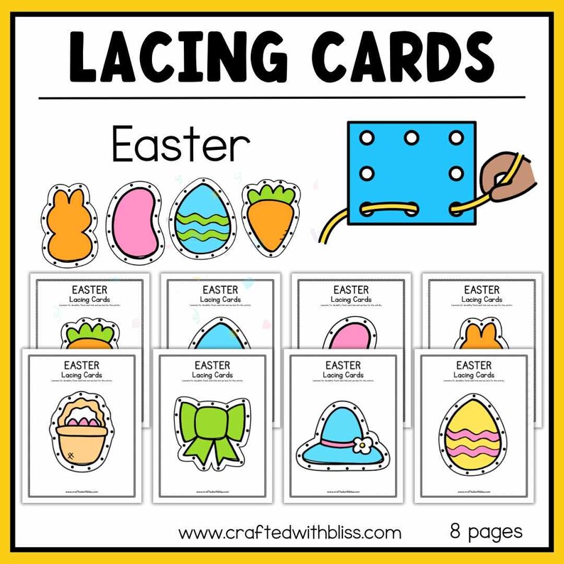 Lacing Cards Mega Bundle Fine Motor Skills Hole Punch Homeschool ...