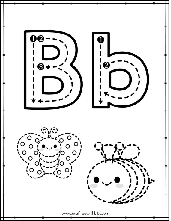 26 Pages Alphabet Tracing Mats Alphabet Coloring Book - Etsy