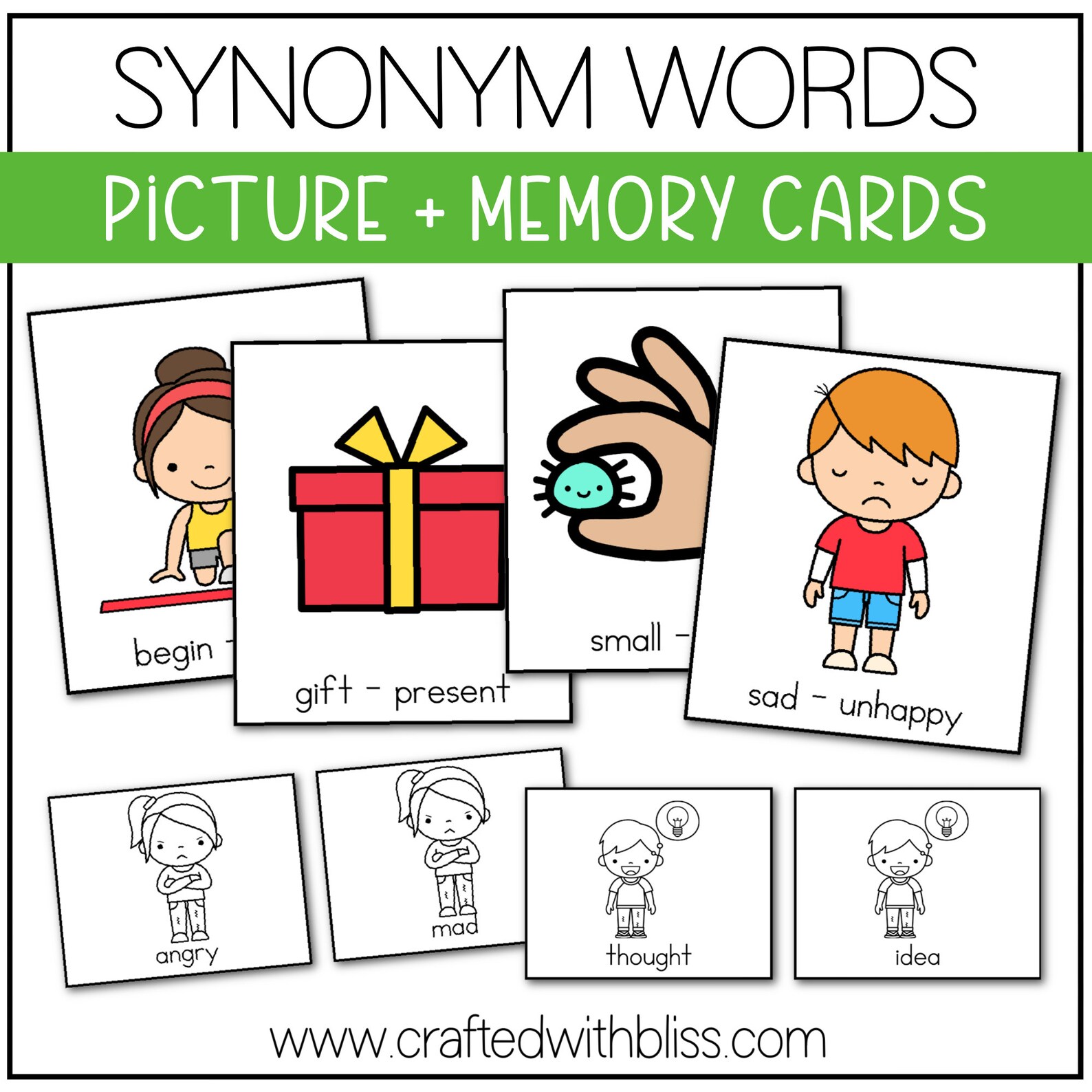 Synonym Words Activities ELA 1st & 2nd Grade Bundle - Etsy