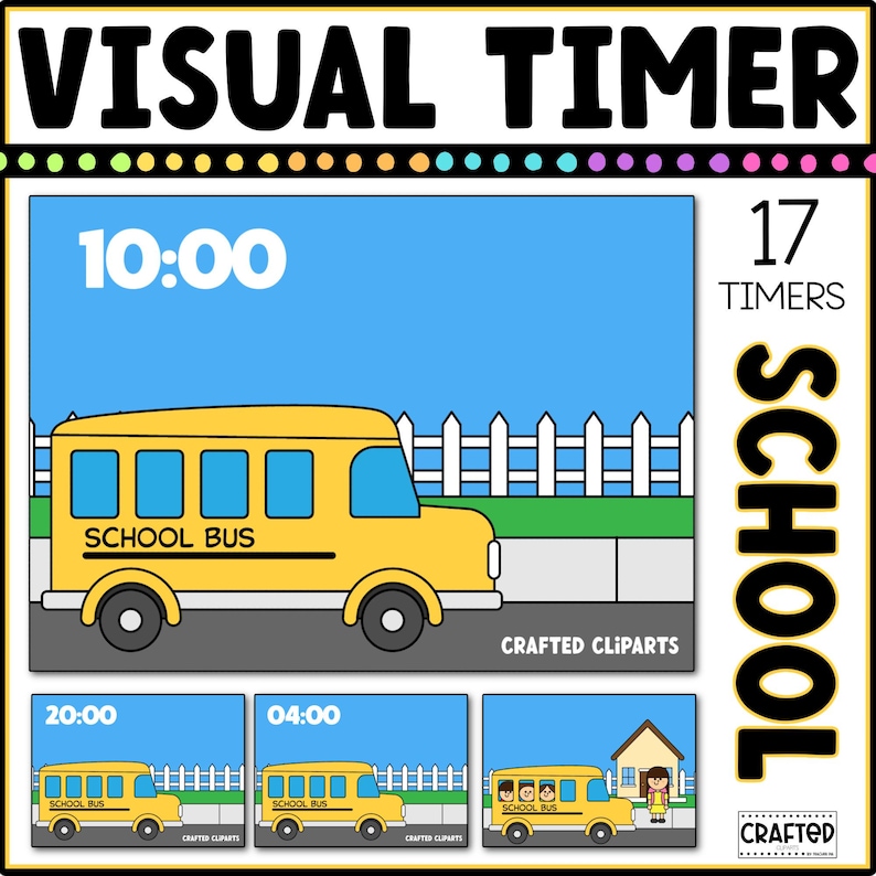 Back To School Visual Timer Classroom Management Tool Transition Countdown Video Ppt Sped Brain