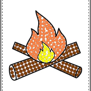 Q-tip Painting Camping Craft - Etsy