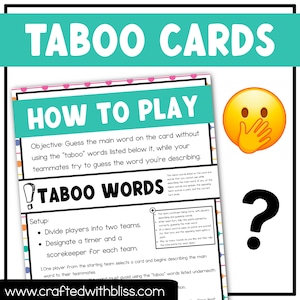 Magical Taboo Party Game 150 Cards Fun Friday Ice Breaker Brain Break ...