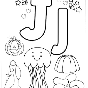 26 Pages Alphabet Coloring Book Printable for Kids, Alphabet Coloring ...