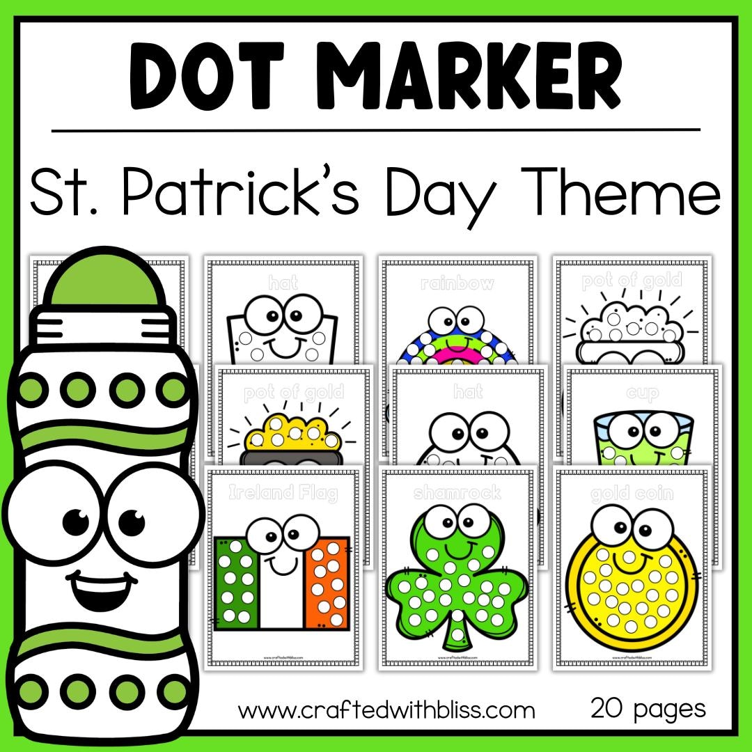 St. Patrick's Day Dot Marker Printable - Etsy