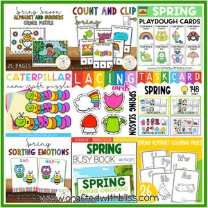 Spring Preschool-kindergarten Bundle, April Kindergarten Activities ...